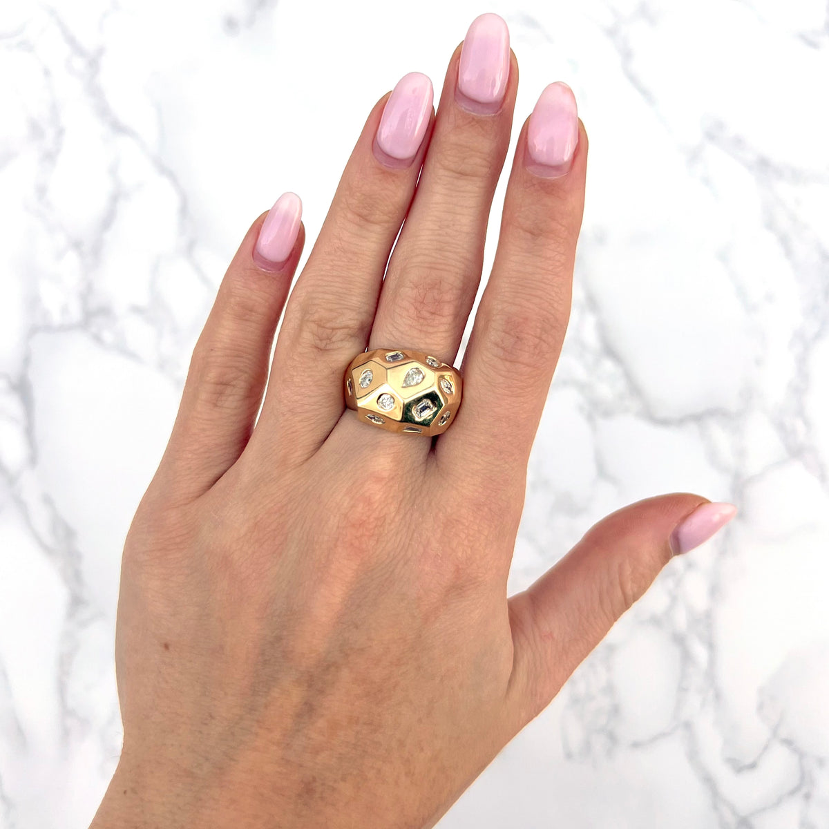 14K GOLD DIAMOND FARRAH RING – Jen K Online