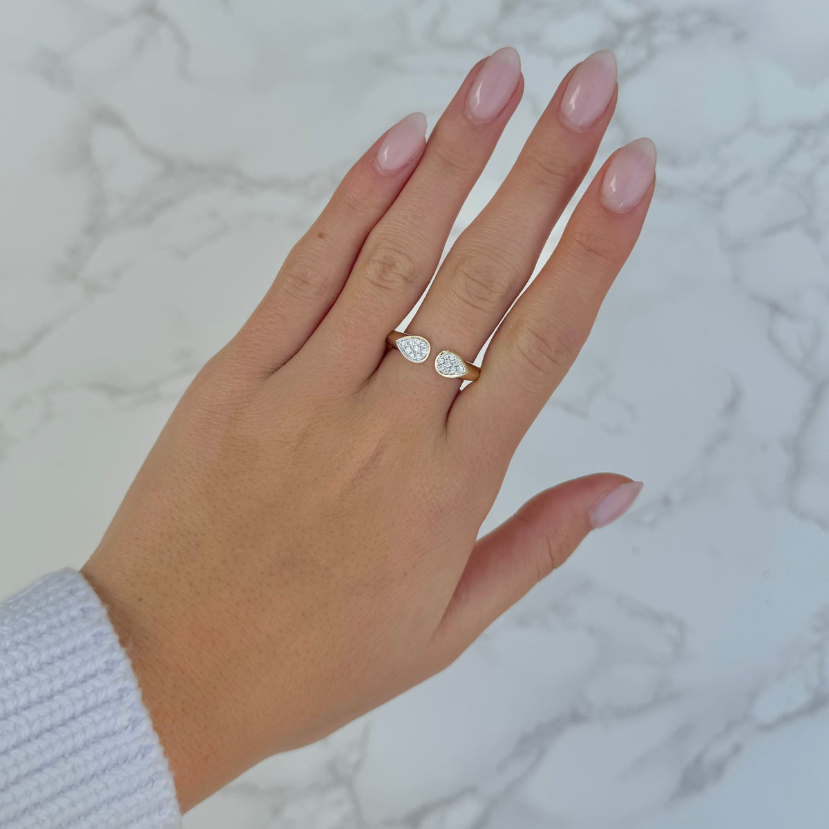 14K GOLD DIAMOND SIMONE RING – Jen K Online