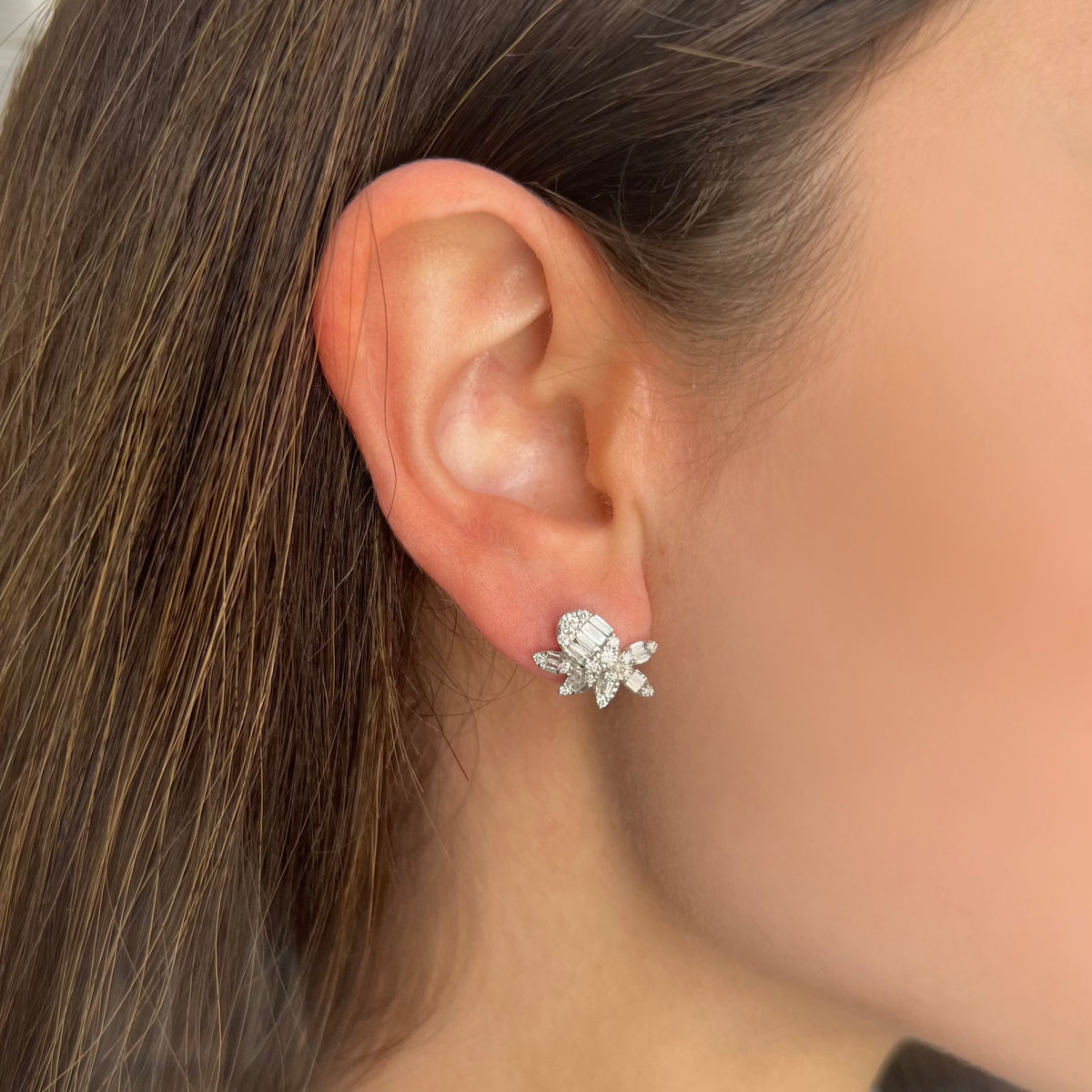 14K GOLD DIAMOND MIA STUDS – Jen K Online