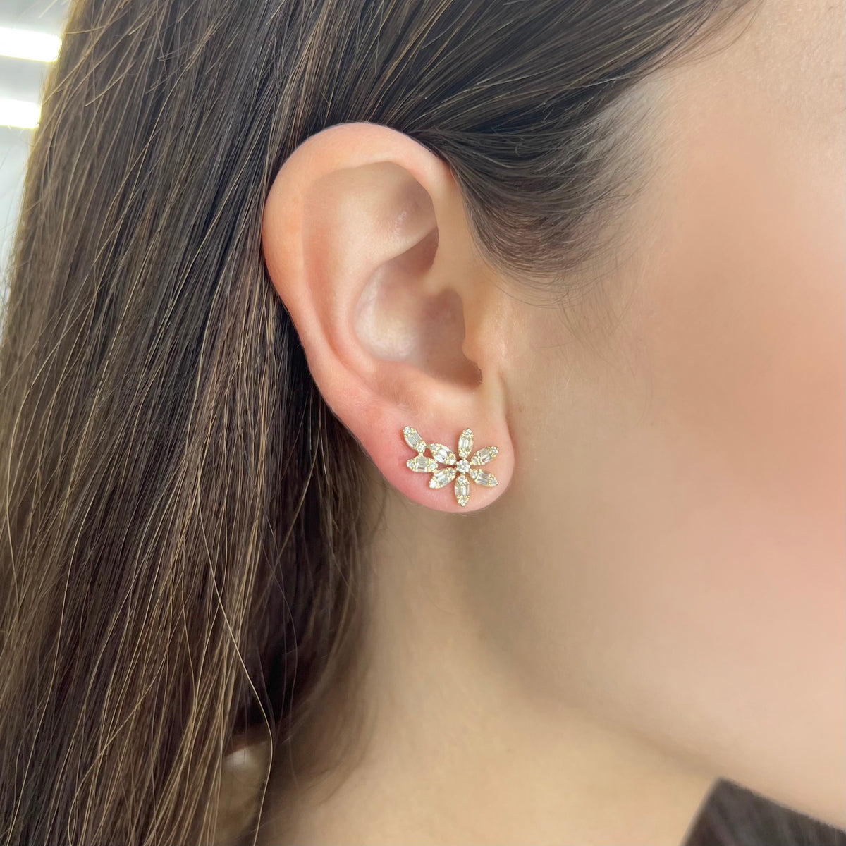 14K GOLD DIAMOND DEMI STUDS – Jen K Online