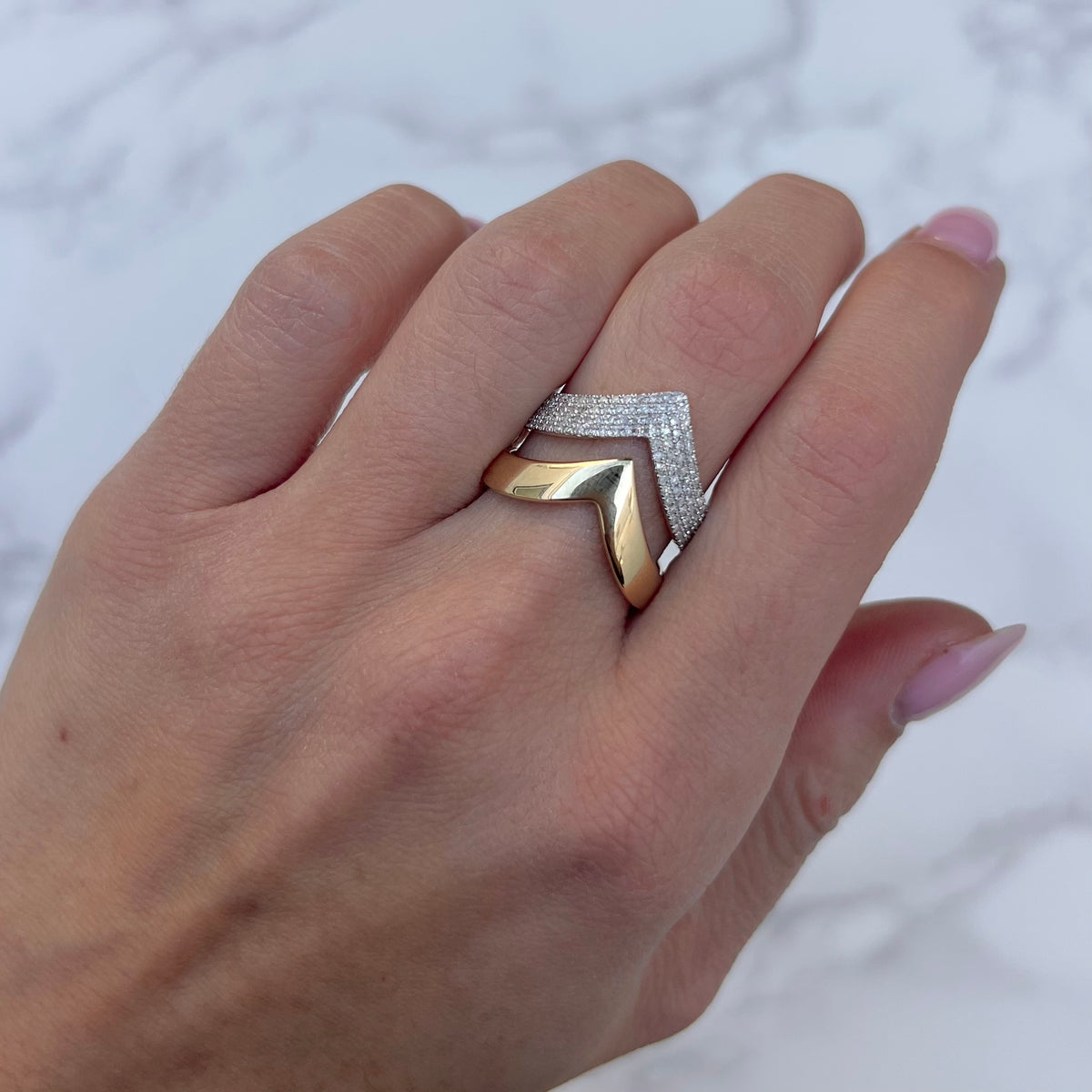14K GOLD DIAMOND VERONICA RING – Jen K Online