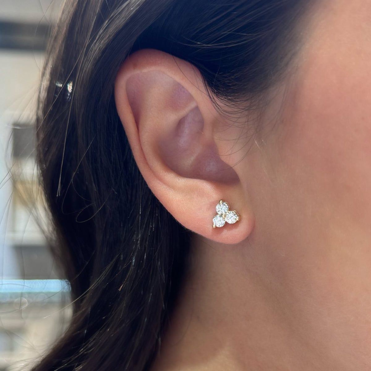 14K GOLD DIAMOND LARGE HEATHER STUDS – Jen K Online