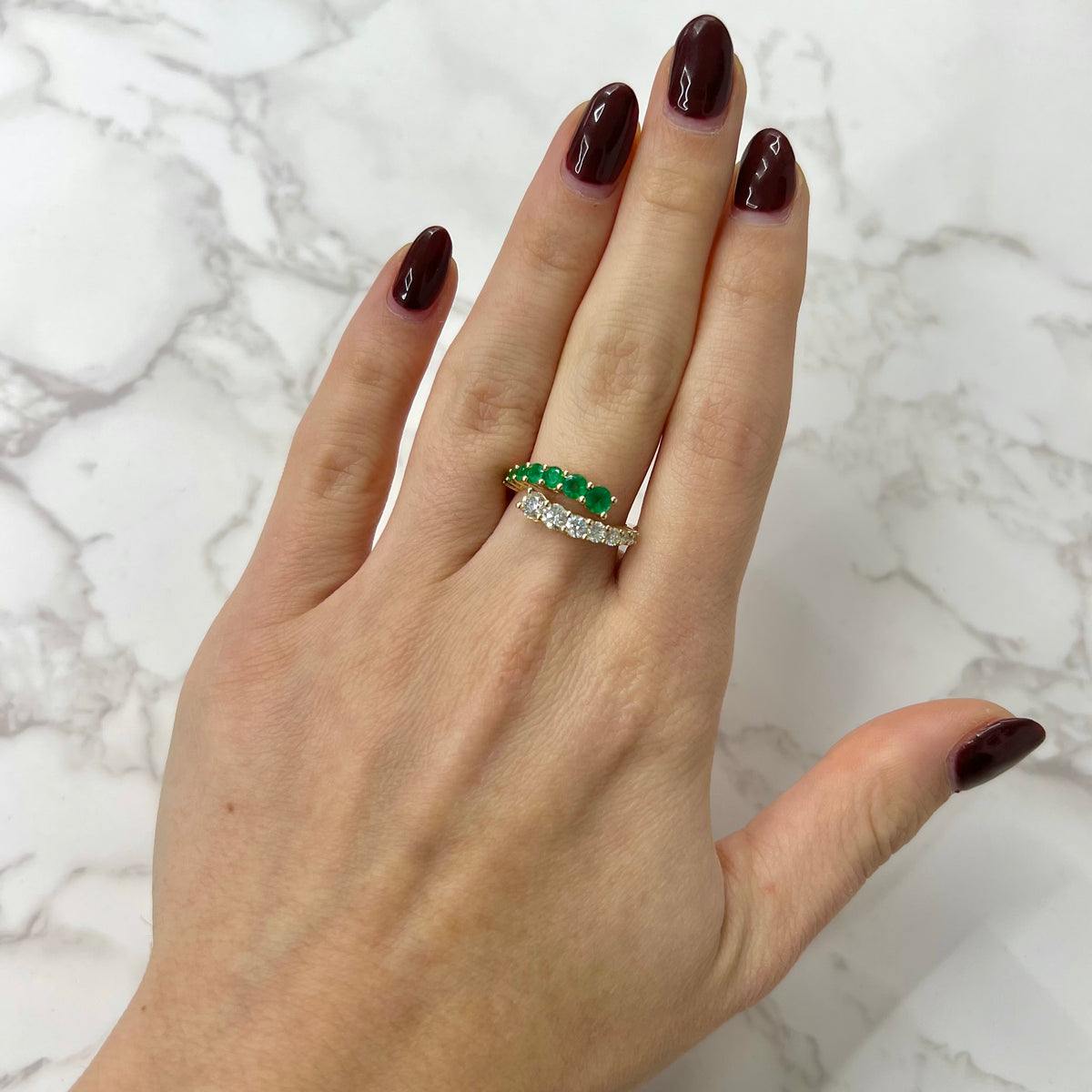 14K GOLD DIAMOND EMERALD CLARISSA RING – Jen K Online