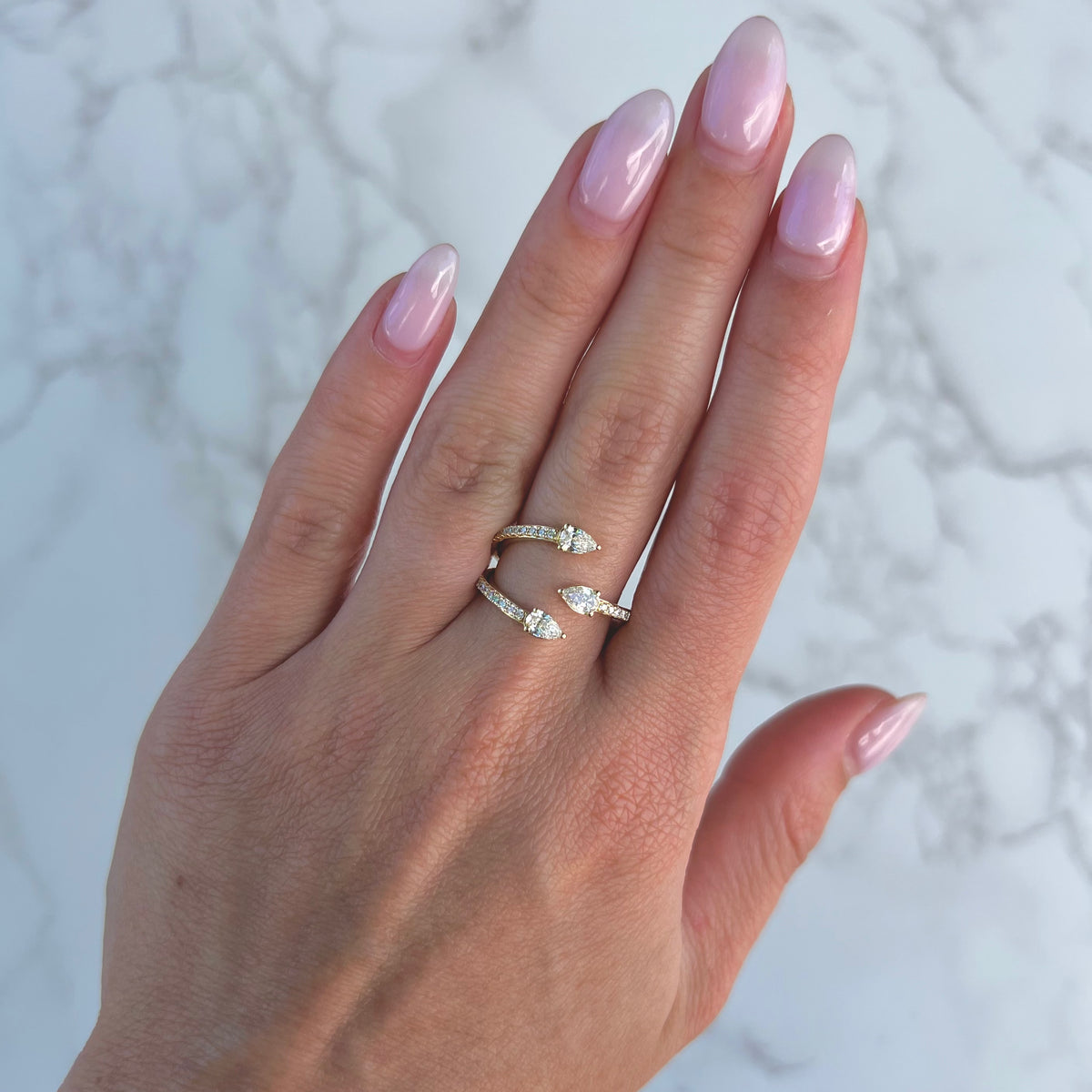 14K GOLD DIAMOND MEREDITH RING – Jen K Online