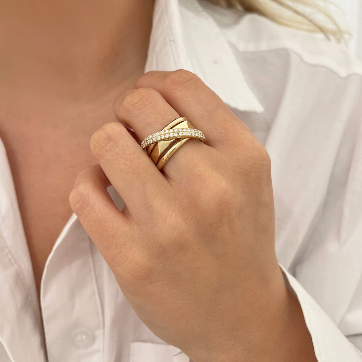 14K GOLD DIAMOND SORA RING – Jen K Online