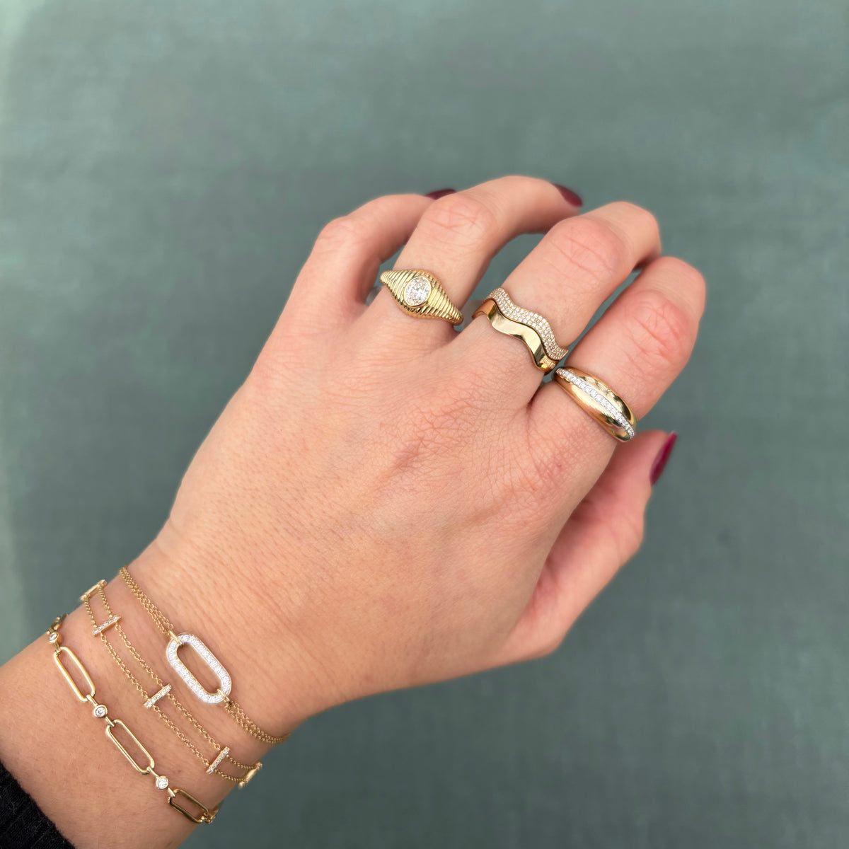 14K GOLD DIAMOND REENA RING – Jen K Online