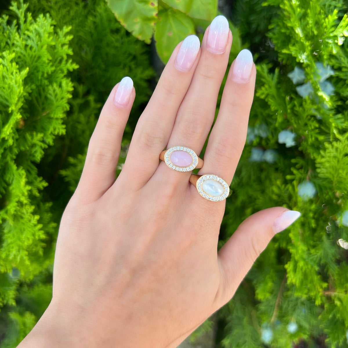 14K GOLD DIAMOND MOTHER OF PEARL COLETTE RING – Jen K Online