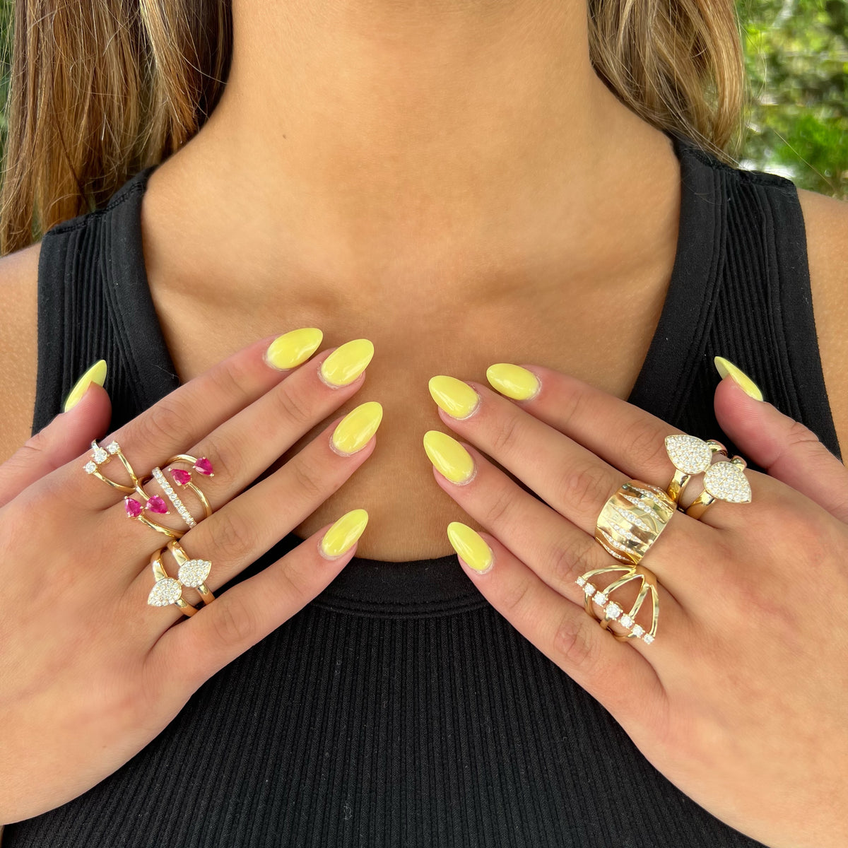 14K GOLD DIAMOND MEDIUM CYNTHIA RING – Jen K Online