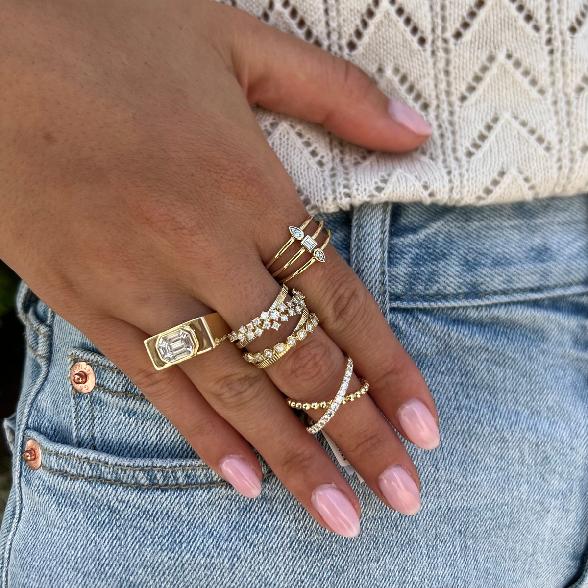 14K GOLD DIAMOND MARCI RING – Jen K Online