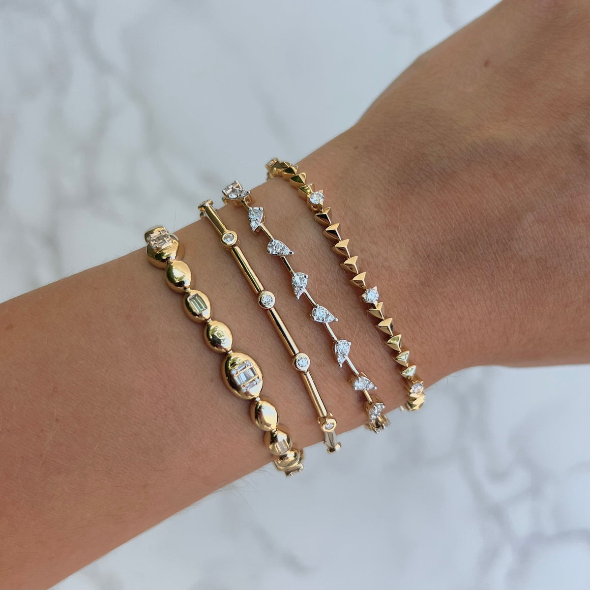 14K GOLD DIAMOND DEVON BRACELET – Jen K Online