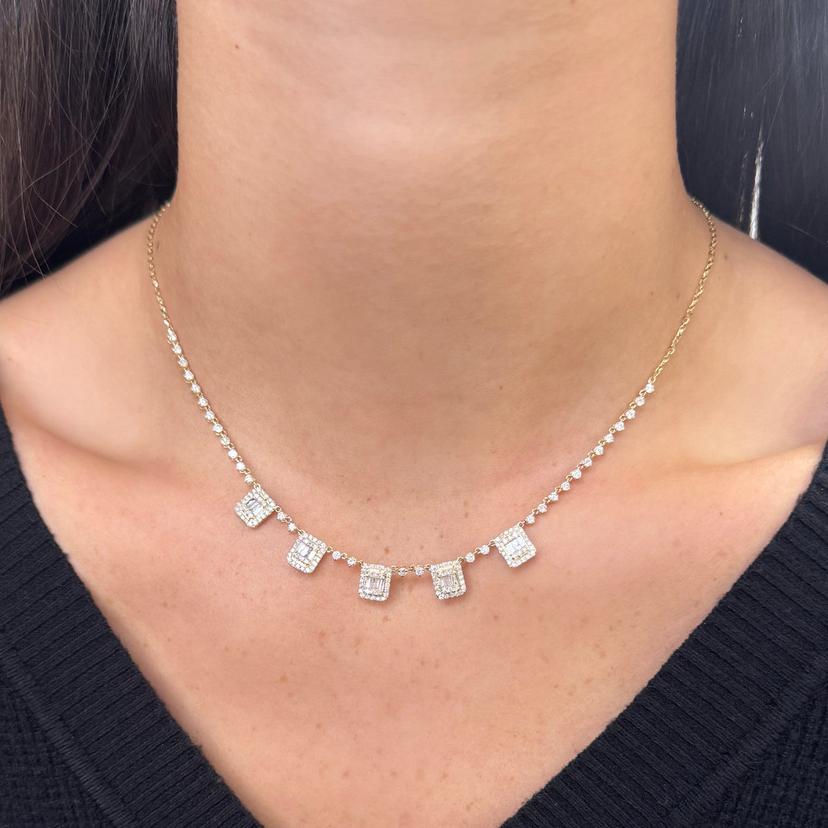 14K GOLD DIAMOND JESSICA NECKLACE – Jen K Online