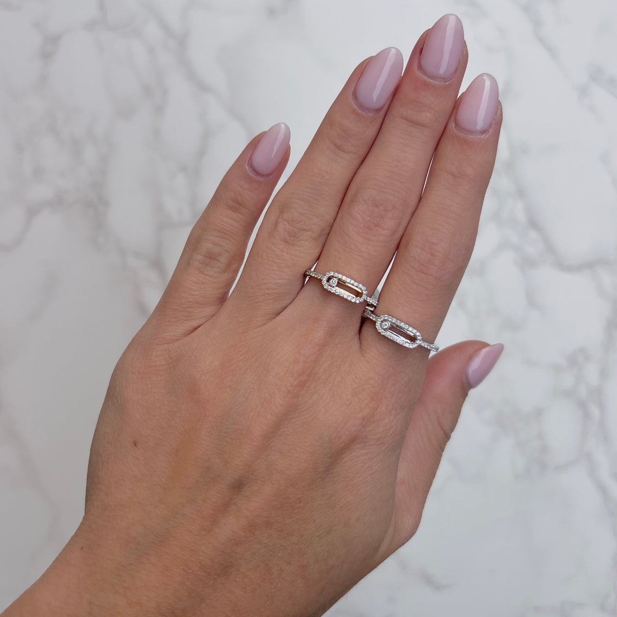 14K GOLD DIAMOND SAMMY SLIDER RING – Jen K Online