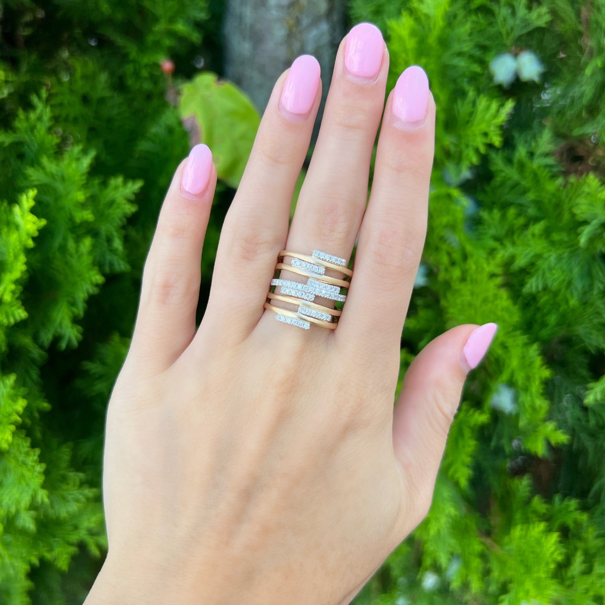 14K GOLD DIAMOND GENEVIEVE RING – Jen K Online