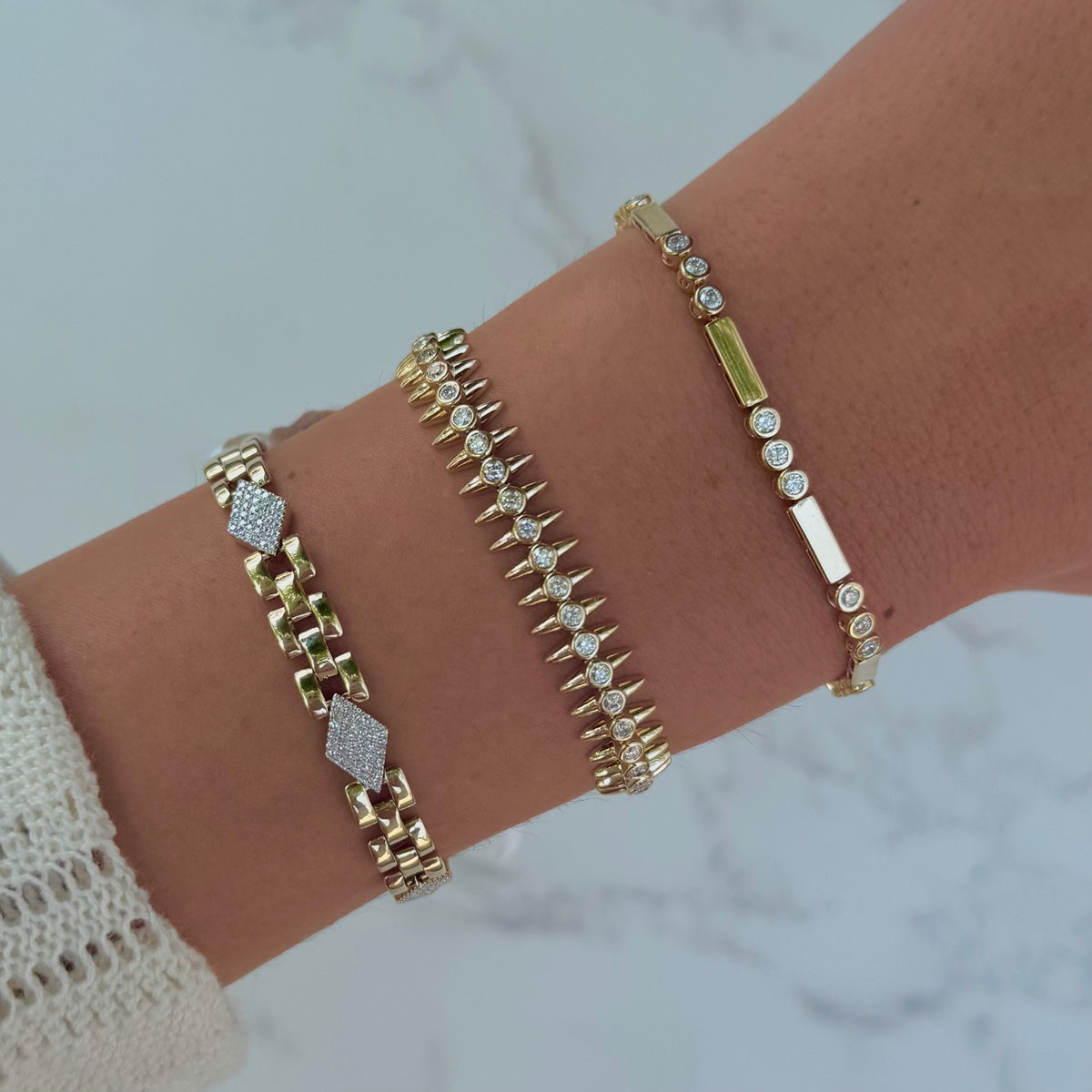 14K GOLD DIAMOND DANI BRACELET – Jen K Online