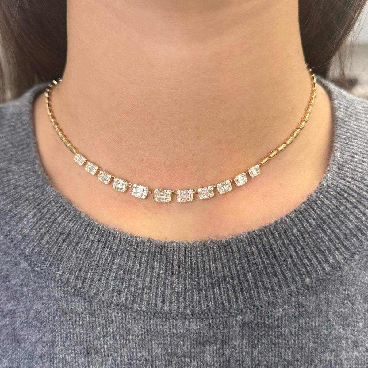 14K GOLD DIAMOND FIONA NECKLACE – Jen K Online