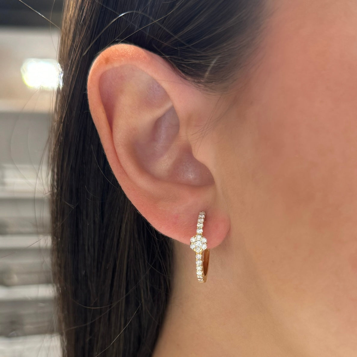 14K GOLD DIAMOND JESSICA HOOPS – Jen K Online