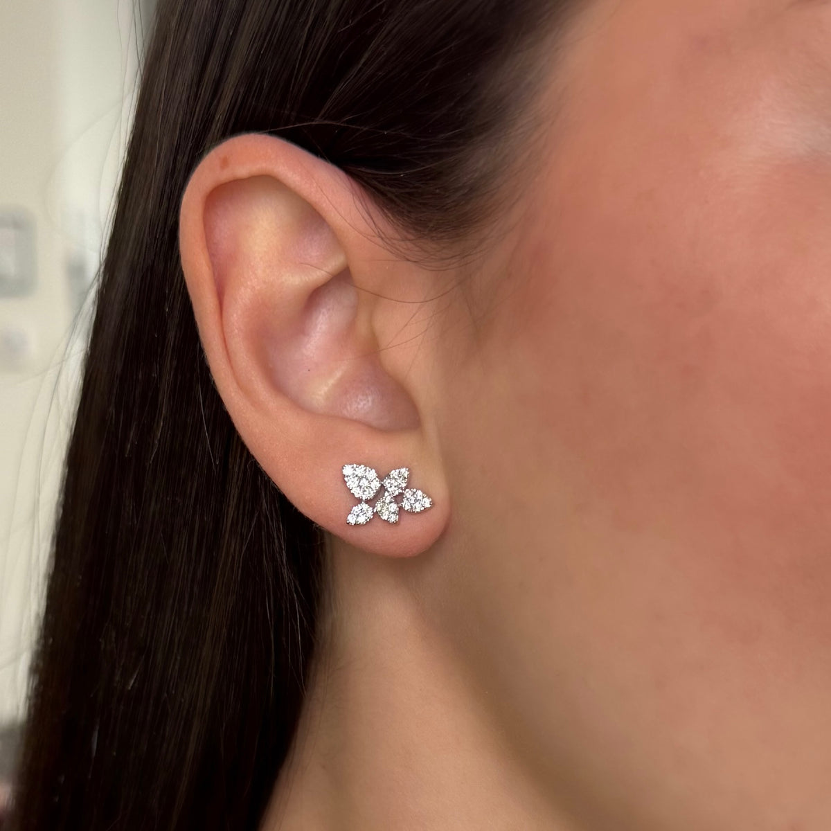 14K GOLD DIAMOND ELLEN STUDS – Jen K Online