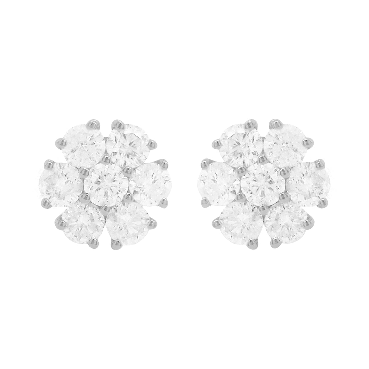 14K GOLD DIAMOND HALLIE FLOWER STUDS – Jen K Online
