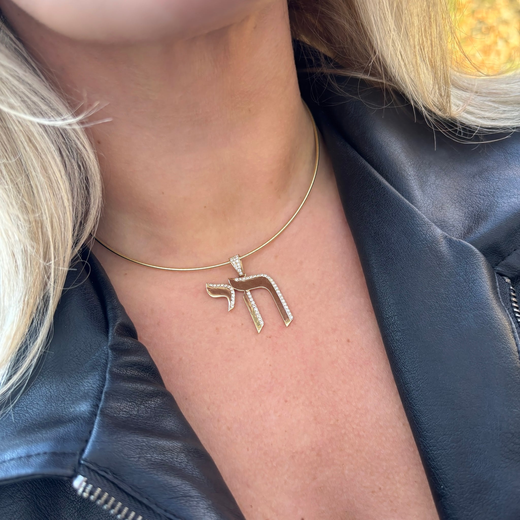 14K GOLD DIAMOND AMIRA CHAI CHARM – Jen K Online