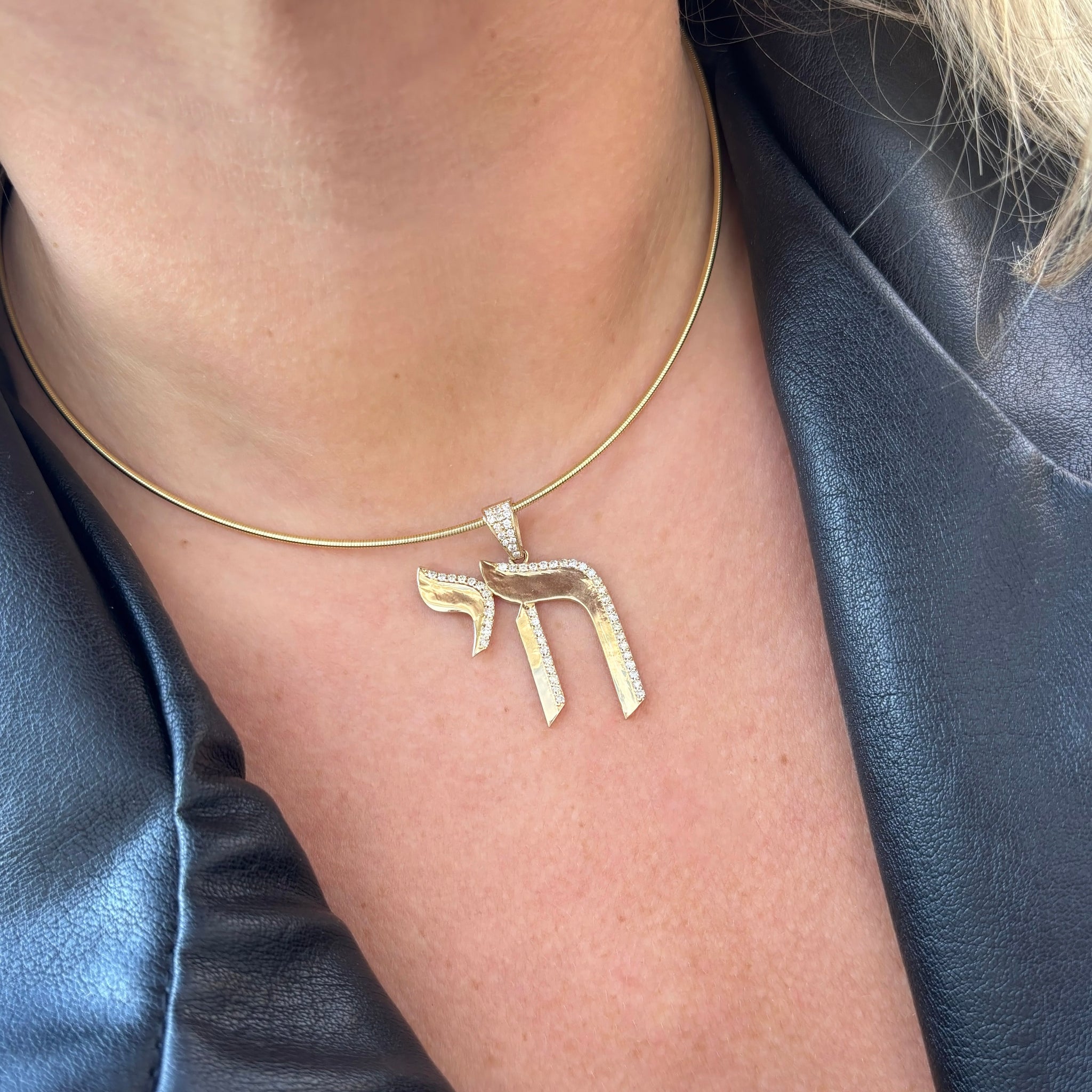 14K GOLD DIAMOND AMIRA CHAI CHARM – Jen K Online