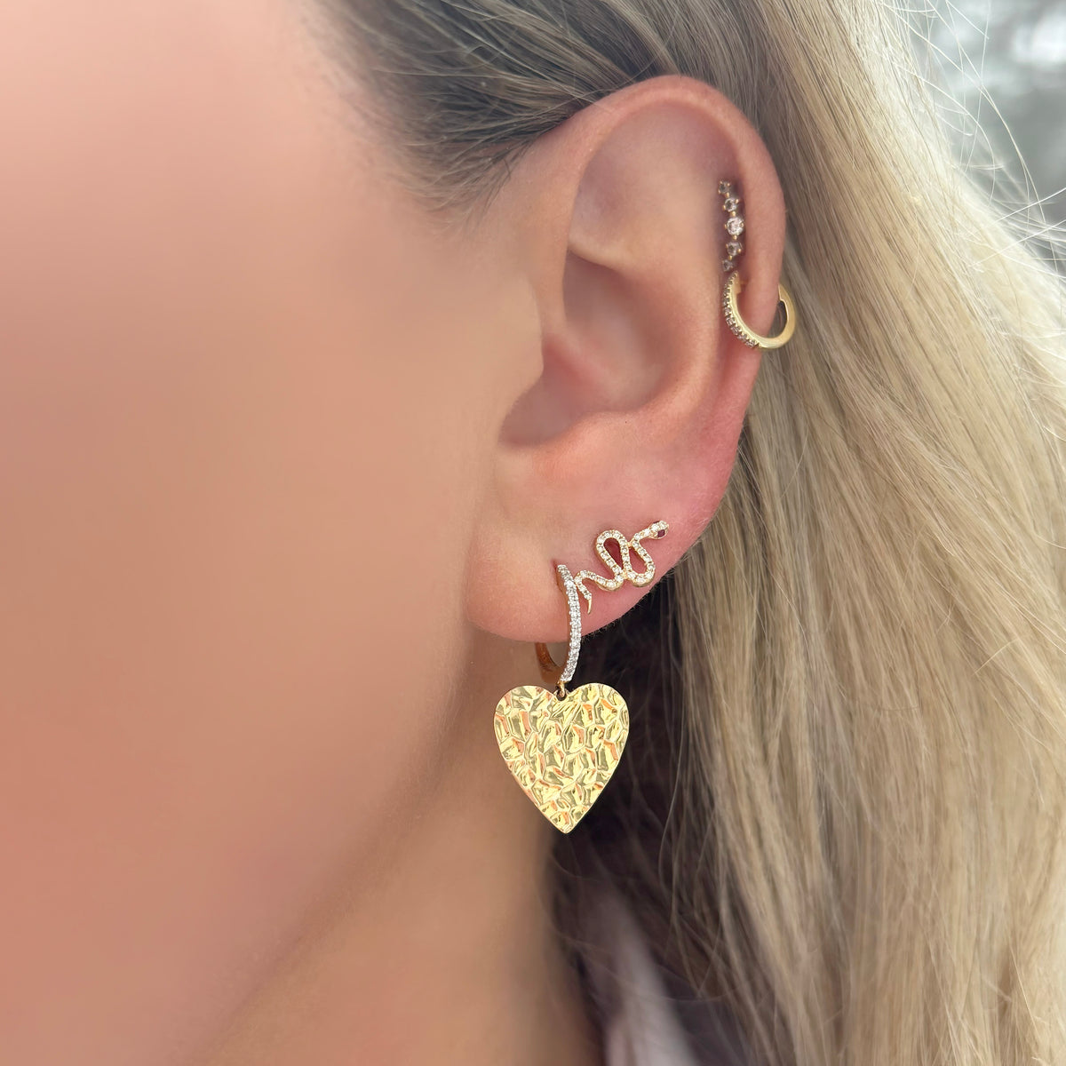 14K GOLD DIAMOND RUBY SURI SNAKE STUDS – Jen K Online