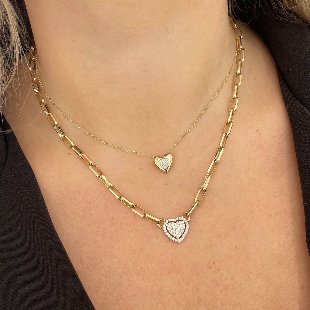 14K GOLD DIAMOND KACEY HEART NECKLACE – Jen K Online