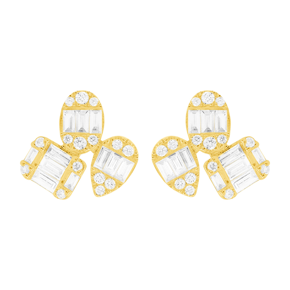 14K GOLD DIAMOND CHELSEA STUDS – Jen K Online