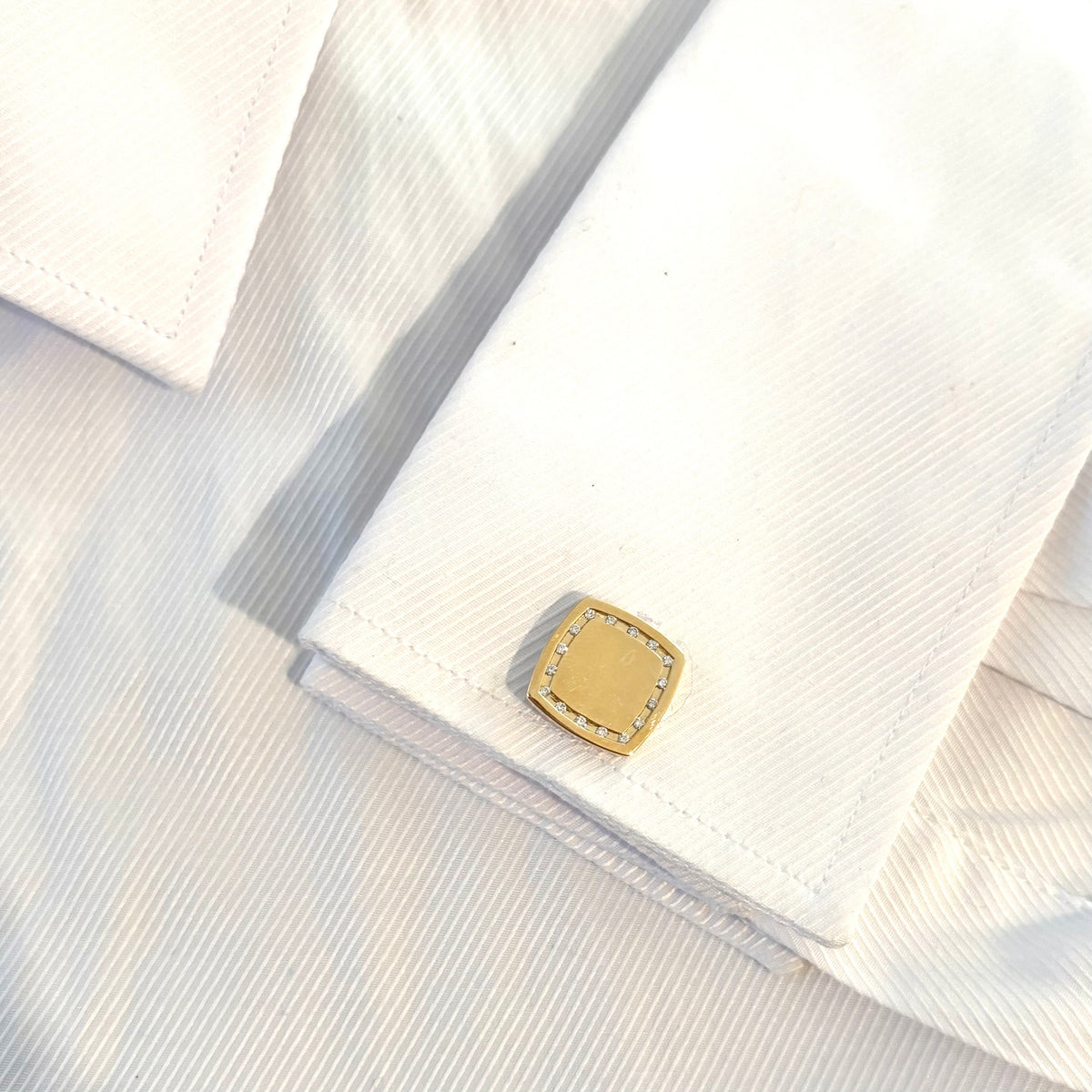 14K GOLD DIAMOND ASHER CUFFLINKS – Jen K Online