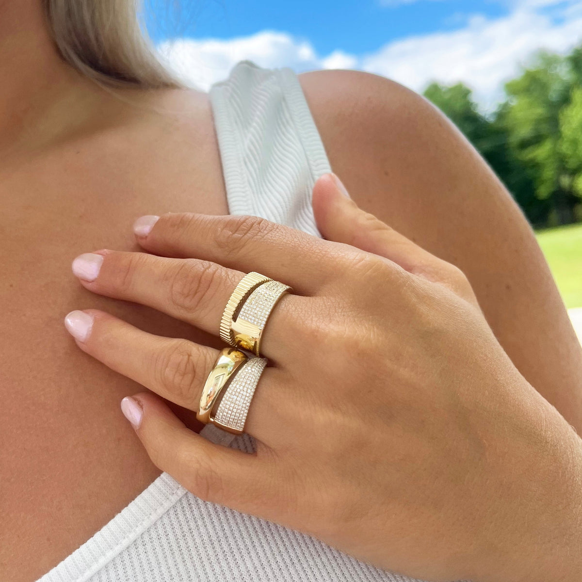 14K GOLD DIAMOND ALEXA RING – Jen K Online