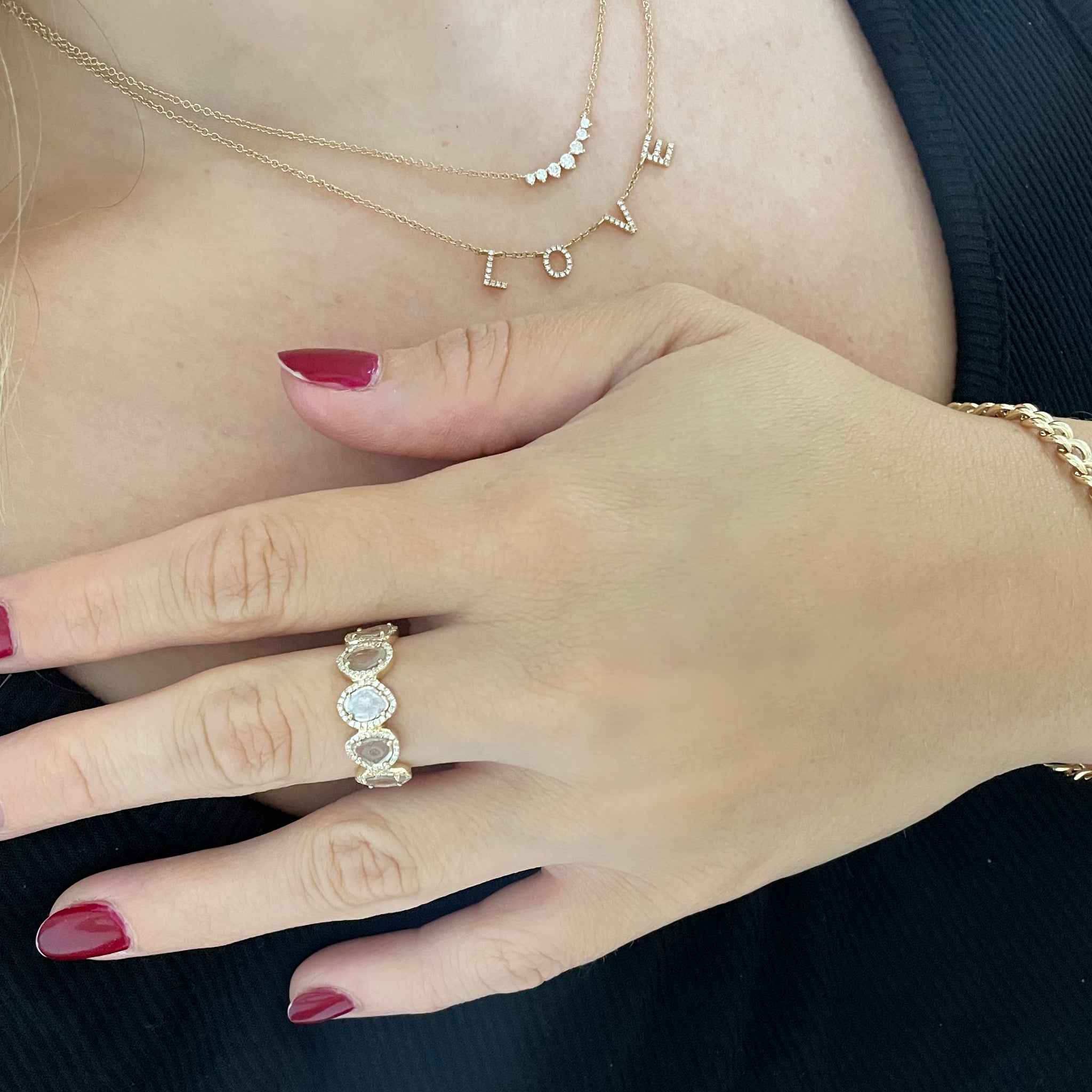 14K GOLD DIAMOND DINA NECKLACE – Jen K Online