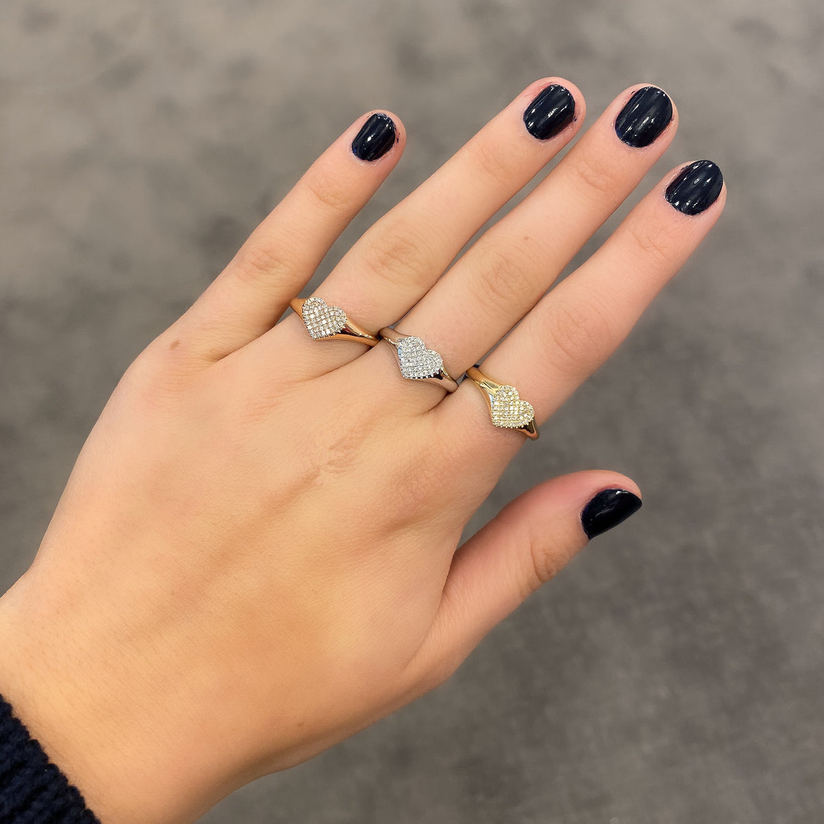 14K GOLD DIAMOND MINI APRIL HEART RING – Jen K Online