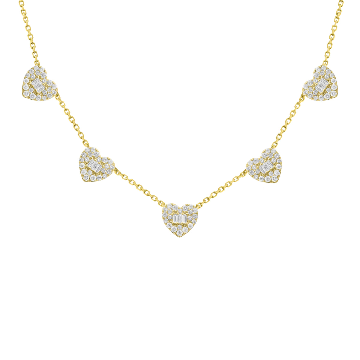 14K GOLD DIAMOND REMI HEART NECKLACE – Jen K Online