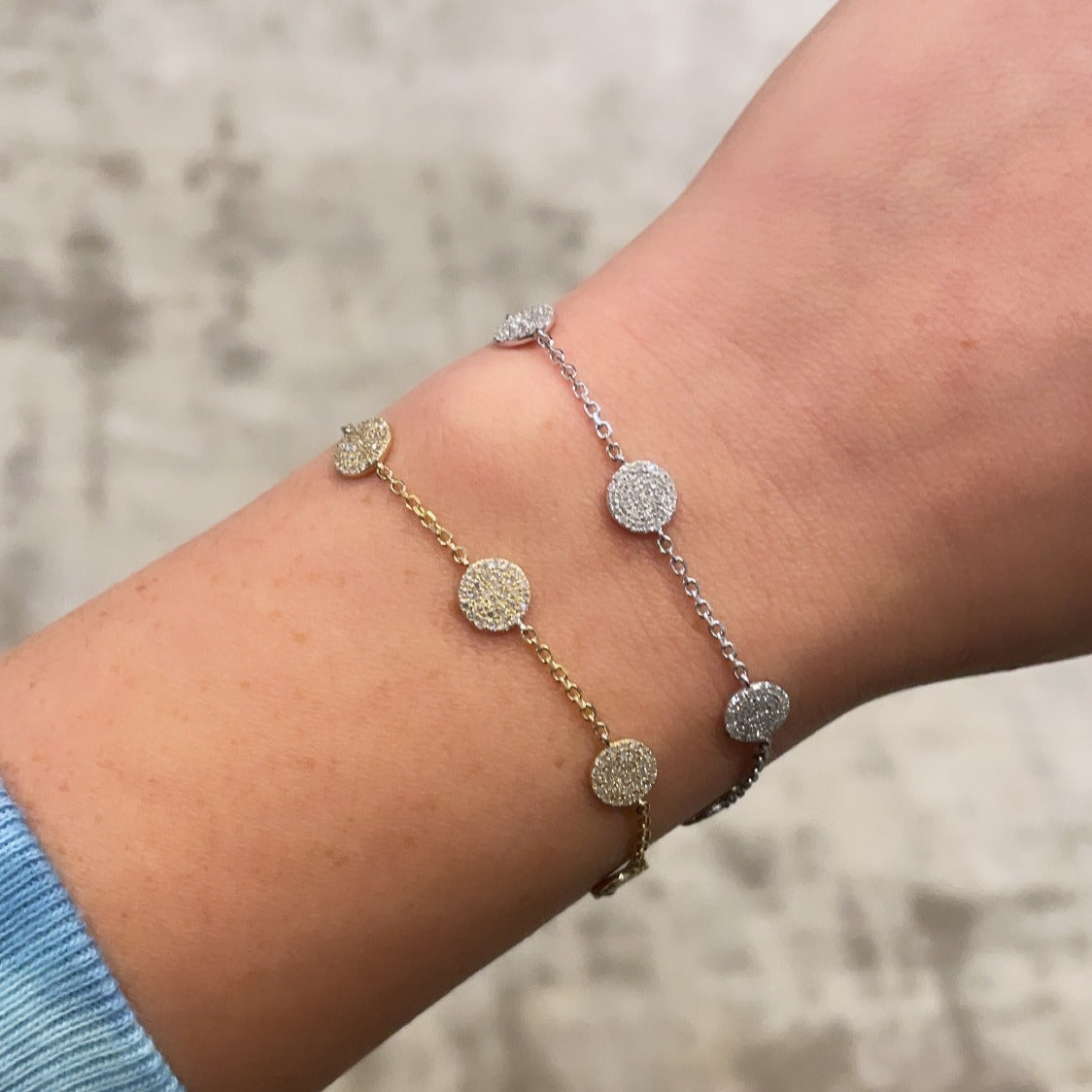 14K GOLD DIAMOND CIRCLE RYLEE BRACELET – Jen K Online