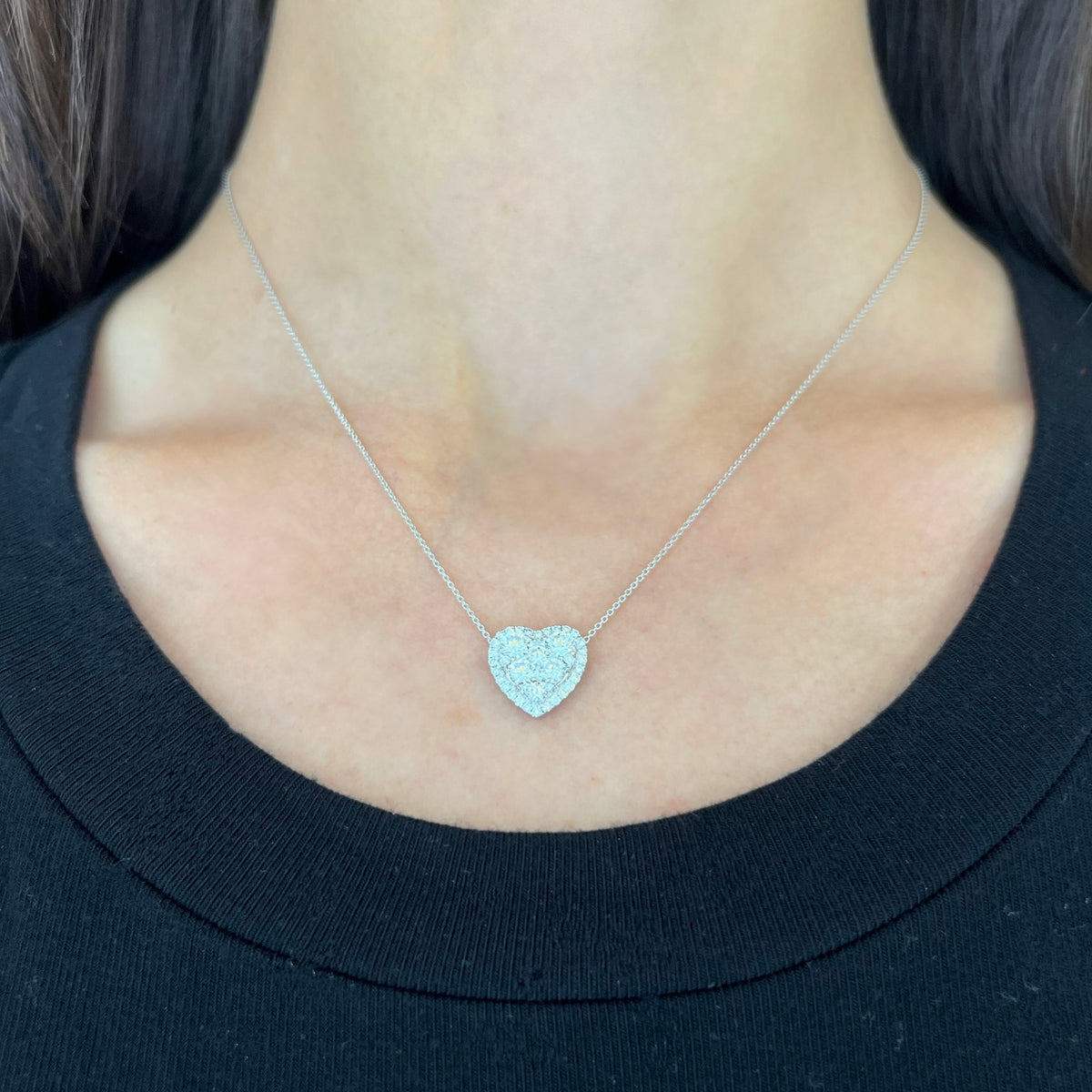 14K GOLD DIAMOND SLOANE HEART NECKLACE – Jen K Online