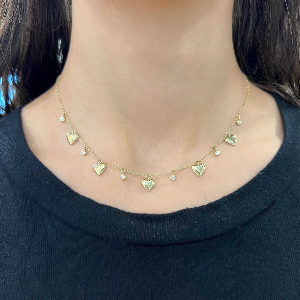 14K GOLD DIAMOND NICKY HEART NECKLACE – Jen K Online