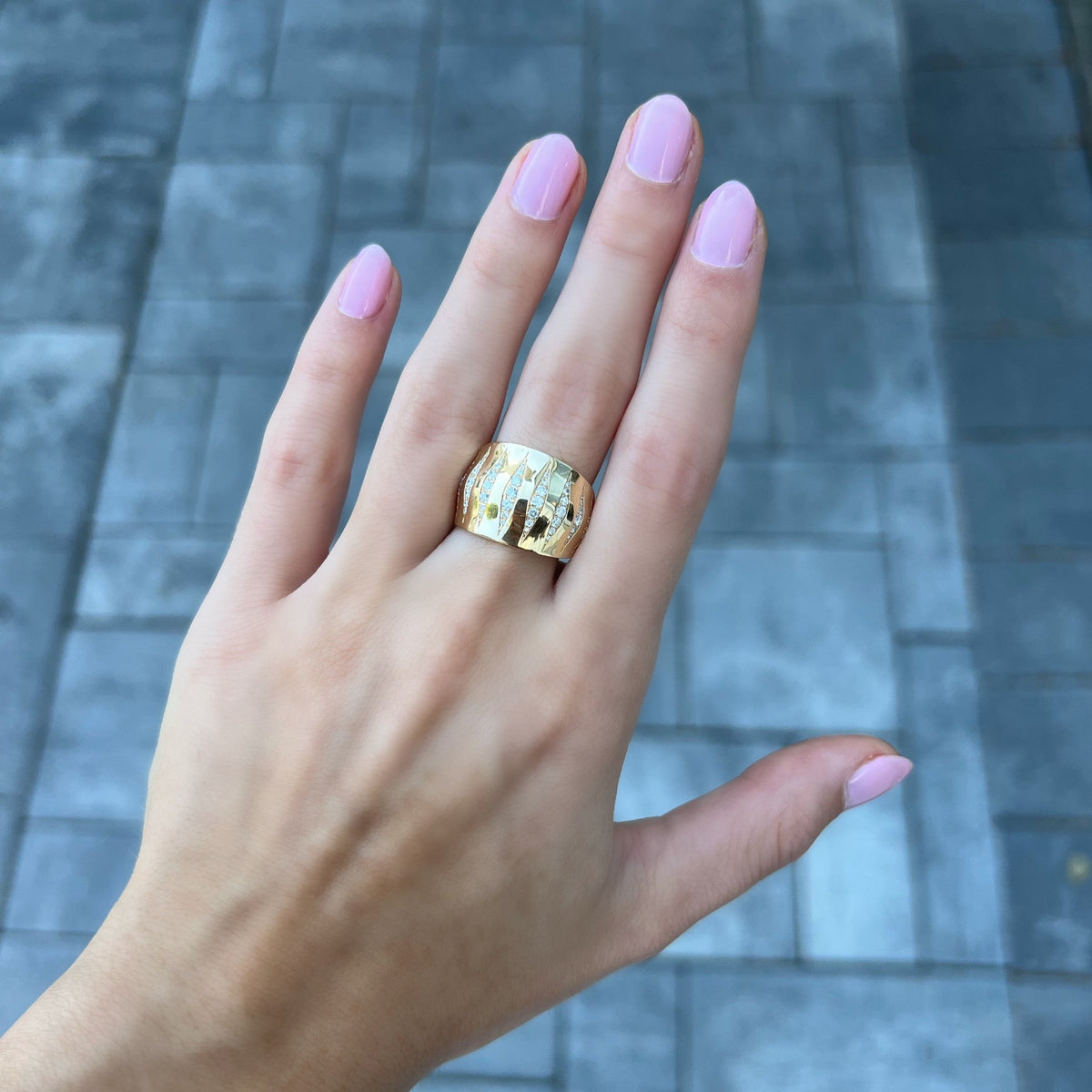 14K GOLD DIAMOND NANCY RING – Jen K Online